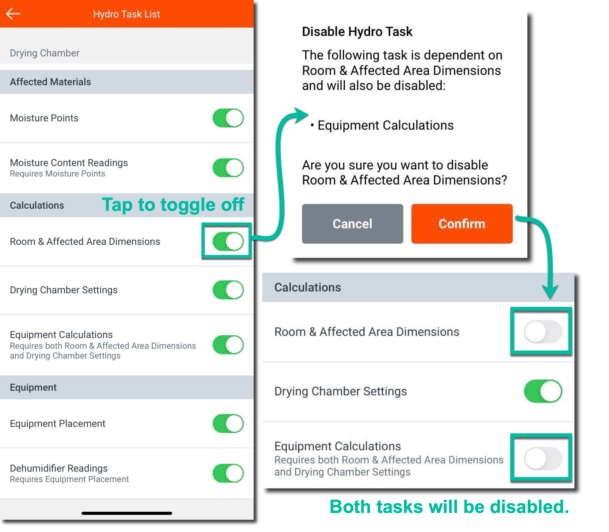 Customizing The Hydro Task List On A Claim Mobile Encircle